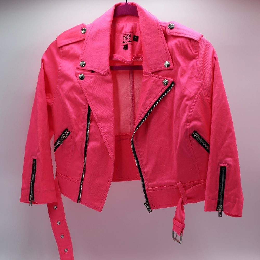 Pink Motorcycle Jacket - Gem